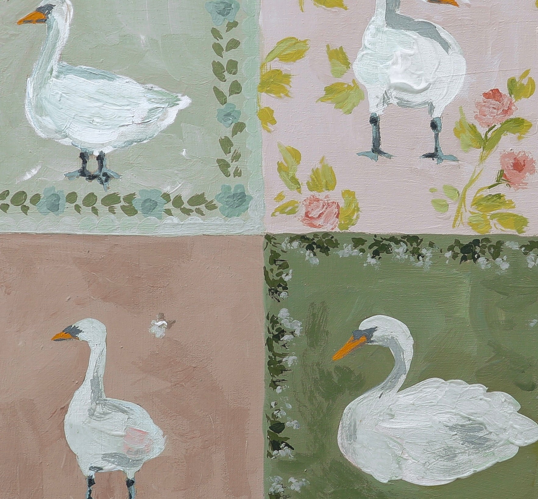 Swan Studies no.4 - Original Painting – CELESTE C. CLARK